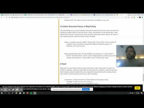 Using Purdue OWL for MLA citations