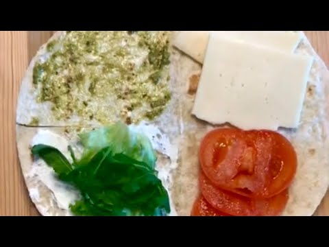 Lavash Toast - Pesto & Cheddar