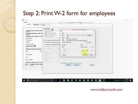 ezW2 Tutorial Print W2 on White Paper for Employees and SSA