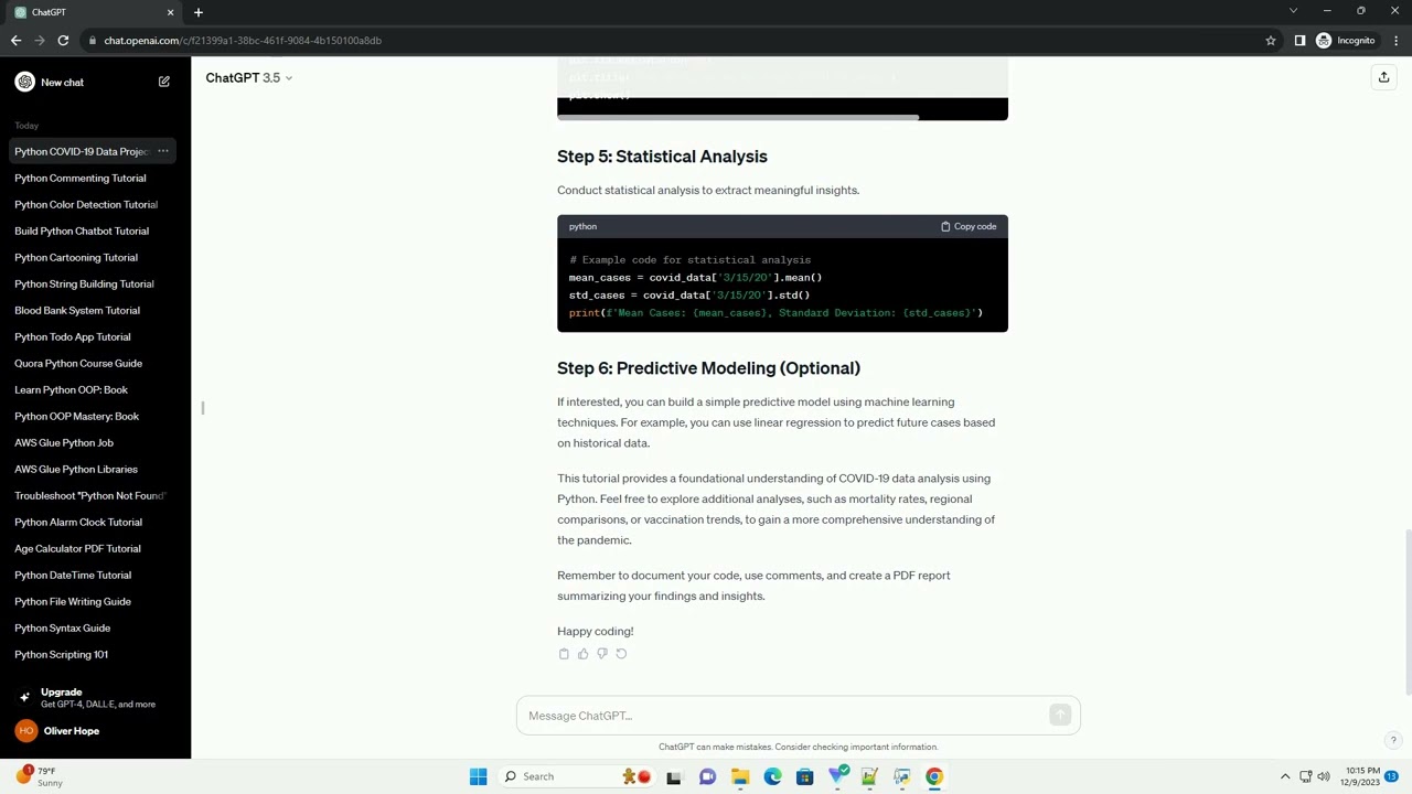 covid 19 data analysis using python project report pdf