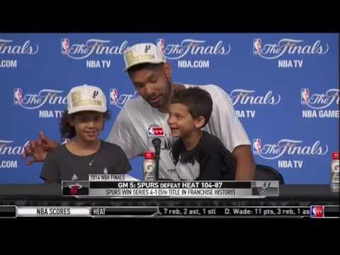 Watch Tim Duncan’s Cute Kids Address The Media – UPROXX