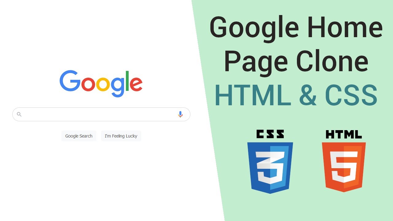HTML & CSS Beginner Project Tutorial - Google Homepage Clone Using Flexbox