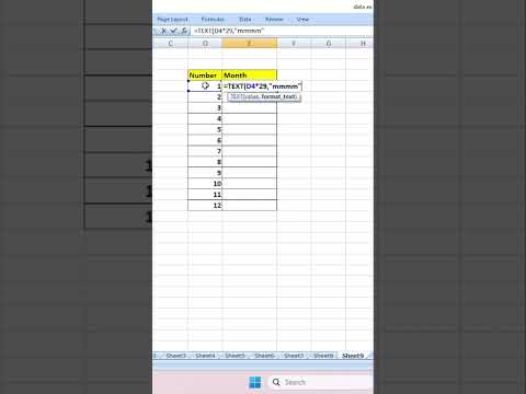 Convert number to Month name #icntcloudgyan #icntgyan #excel