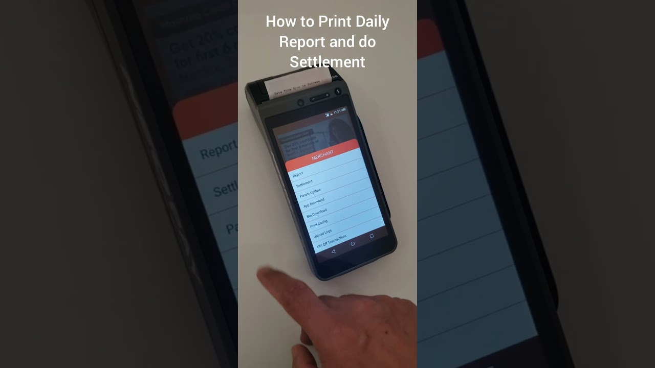 How Print daily Report and do settlement - POS Machine OM A880