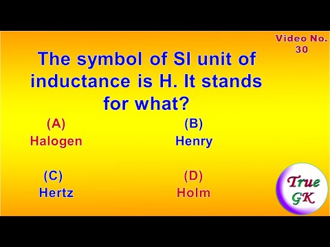 The symbol of SI unit of inductance is H It stands for what? (30) #Shorts #GK