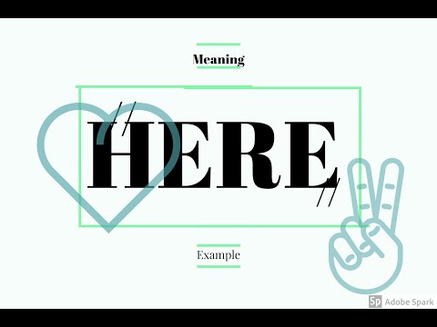Here meaning