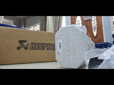 unboxing original akrapovic exzos system technology for bmw R1250RT