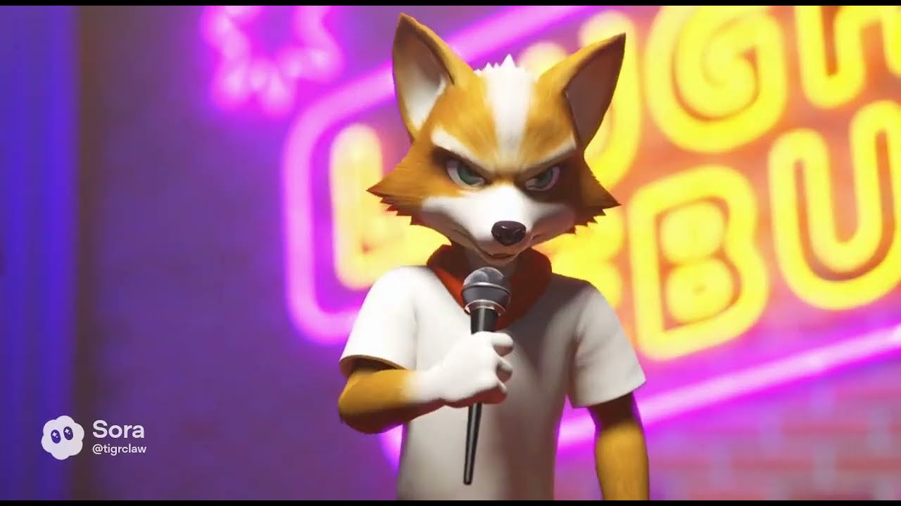 Fox McCloud jokes about working with Mario in the Super Mario Galaxy Movie. #starfox #foxmccloud
