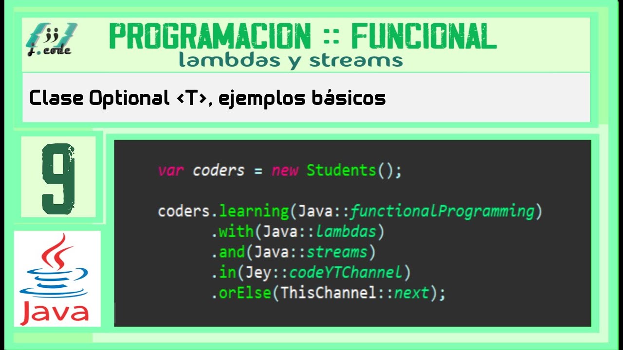 Programación FUNCIONAL en JAVA | Clase OPTIONAL | EVITAR NULL con OPTIONAL