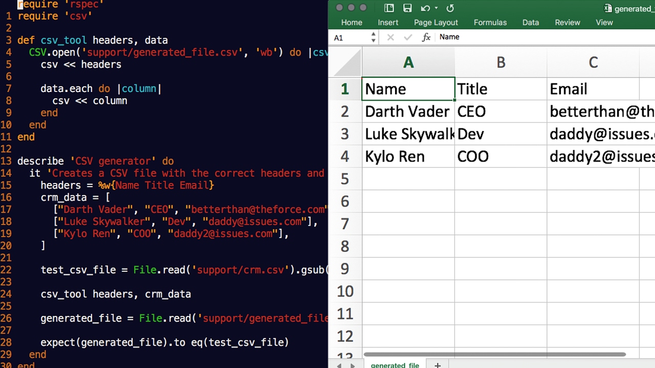 Building a CSV File Generator in Pure Ruby