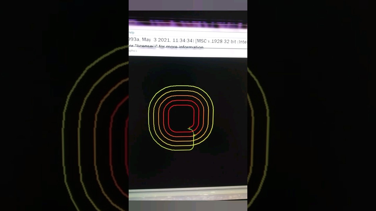 Spiral Pattern With Python Turtle #python #coding #programming #viral