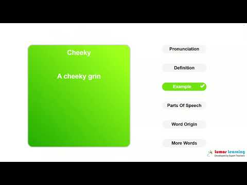 CHEEKY - Definition, pronunciation, grammar, meaning - Practice grade 5 vocabulary