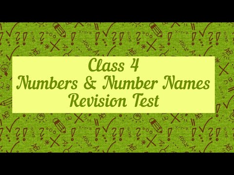 Class 4 Maths CBSE | Numbers and Number Names | Revision Test with Answers