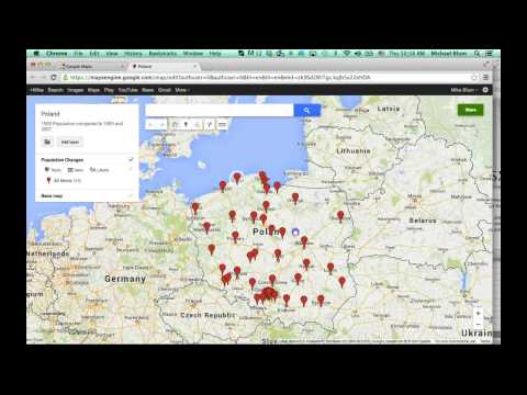 Google Maps Tutorial: Poland Population Map