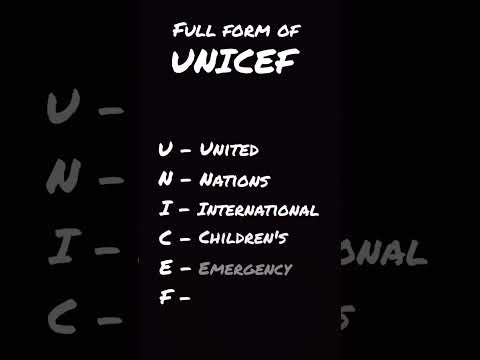 UNICEF full form 🤔🤔🤔 #unicef #abbreviations #shorts