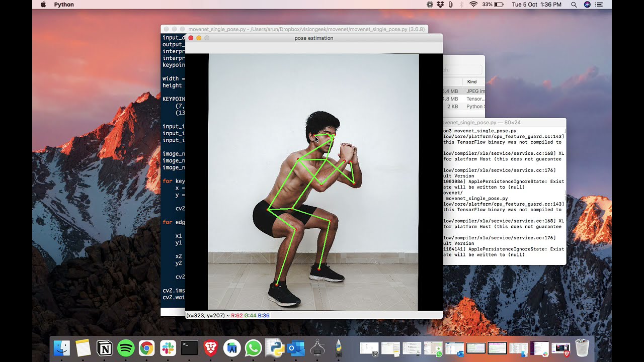 Human Pose Estimation using MoveNet with Tensorflow and Python
