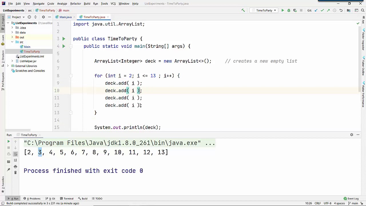 ArrayList Problem Set Solution Walkthrough