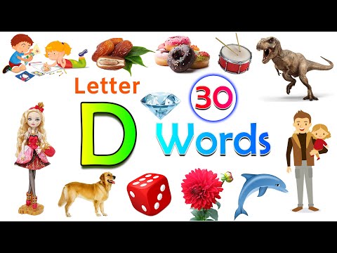Letter D words for kids/Words starting with D/letter D words/D for Dog/Alphabet D @mepapatv #abcd