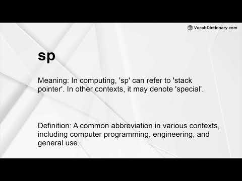 sp Meaning