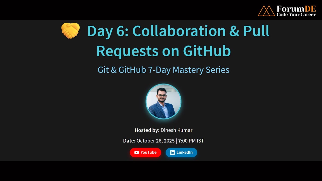 Day 6 | Collaboration & Pull Requests on GitHub | ForumDE | #collaboration #github  #tech