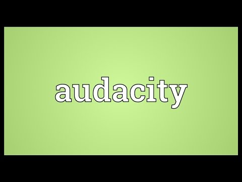 Audacity Meaning