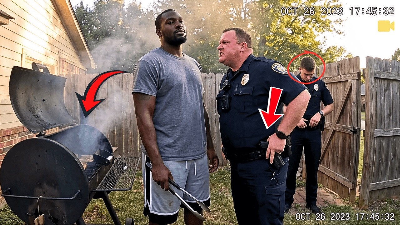 Racist Cop Handcuffs Black Veteran Grilling in His Backyard — His Security Camera Caught Everything