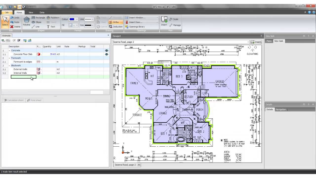 Buildsoft Takeoff 2 (BT2) Brief Demonstration