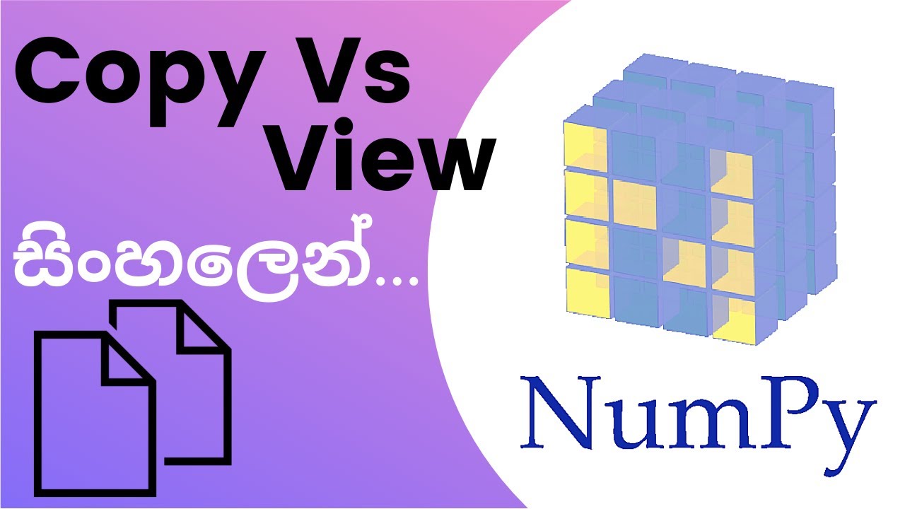 Python Numpy Tutorial - 06 | Copy Vs View | Sinhala