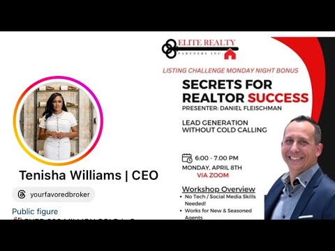 Tenisha Williams, Elite Realty Partners, Davie FL On Daniel Fleischman & Getting Exponential