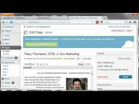 How to Embed a Google Docs Spreadsheet into a Wordpress Page