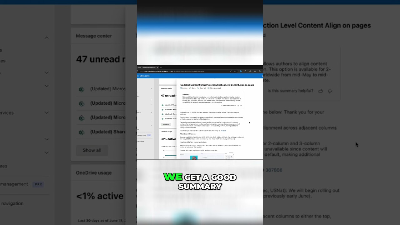 New SharePoint Update: Improved Content Alignment and Message...