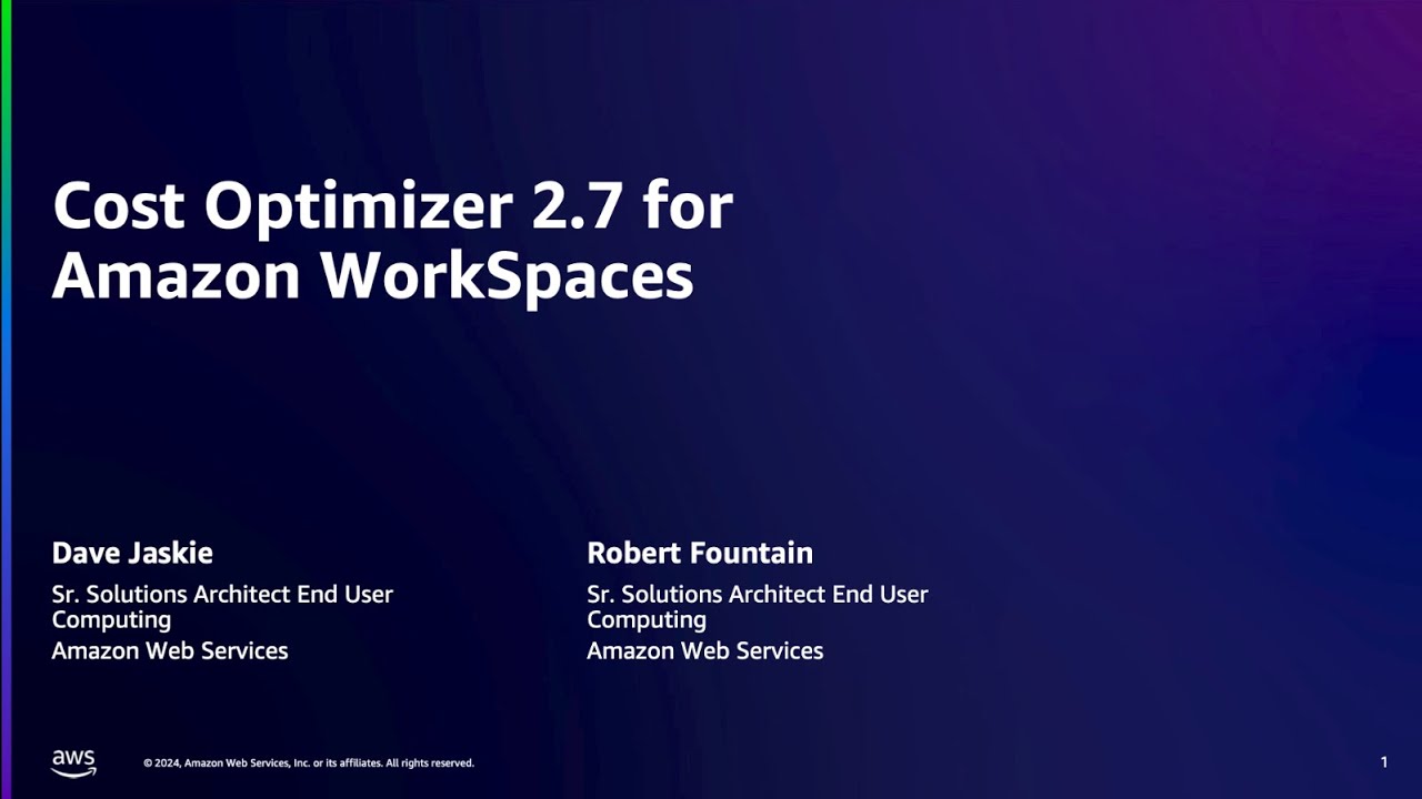 Cost Optimizer for Amazon WorkSpaces 2.7 | Amazon Web Services