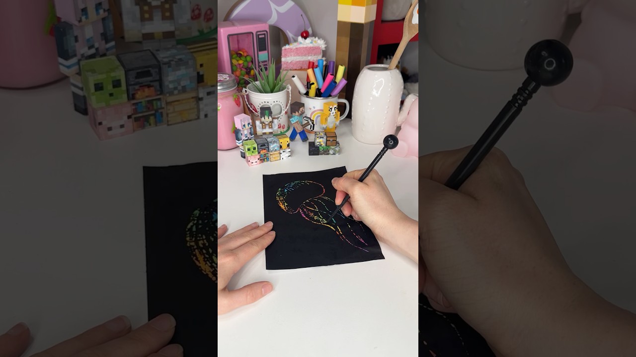 DIY magic scratch art colouring idea! 🌈