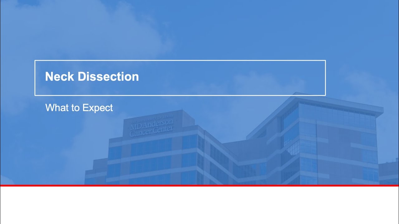 Neck dissection: What to expect