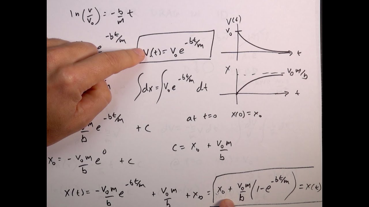 Classical Mechanics: One Dimensional Motion with Linear Drag
