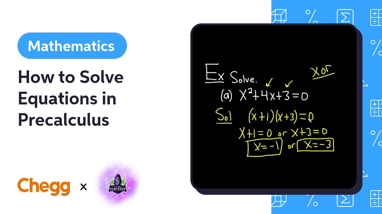 How to Solve Equations in Precalculus Ft. The Math Sorcerer