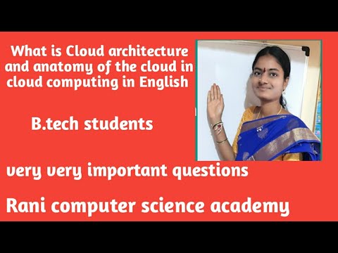 What is Cloud architecture and anatomy of the cloud in cloud computing in English ||B.tech students