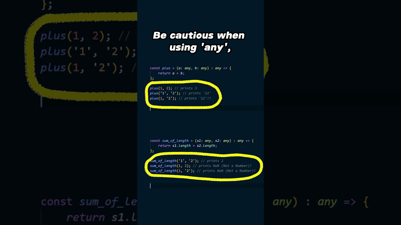 TypeScript's any and unknown #typescript #programming #engineering #javascript #tutorial