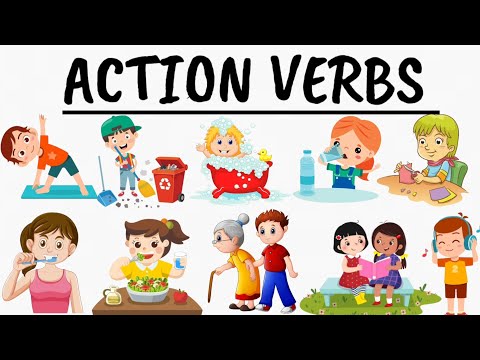 Action Verbs | Action Words for Kids | learn action verbs with pictures #actionverbs