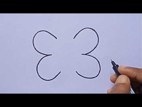 How to Draw Butterfly From 33 Easy Step by Step | Drawing From Number | Art Green |