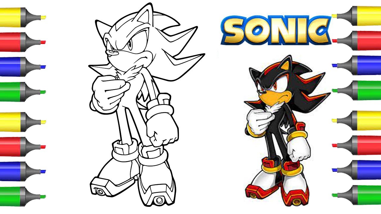 Shadow the hedgehog how to draw /Sonic Coloring Pages/Sonic Coloring / Music [NCS] /