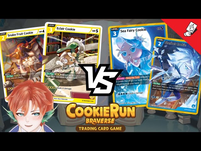 Cookie Run Braverse TCG : Eclair Cookie Vs Sea Fairy Cookie [BT-01 ...