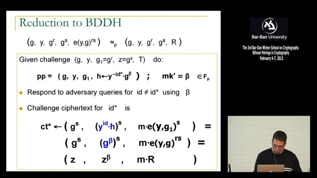 3rd BIU Winter School on Cryptography: Identity-Based Encryption and Variants - Dan Boneh
