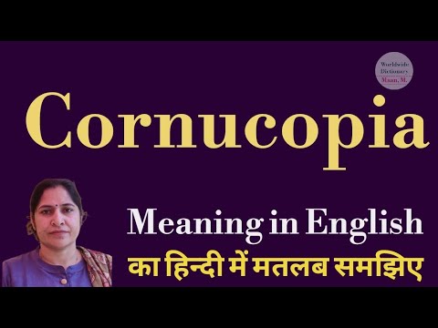 cornucopia meaning l meaning of cornucopia l cornucopia ka Hindi mein kya matlab hota hai l vocabula