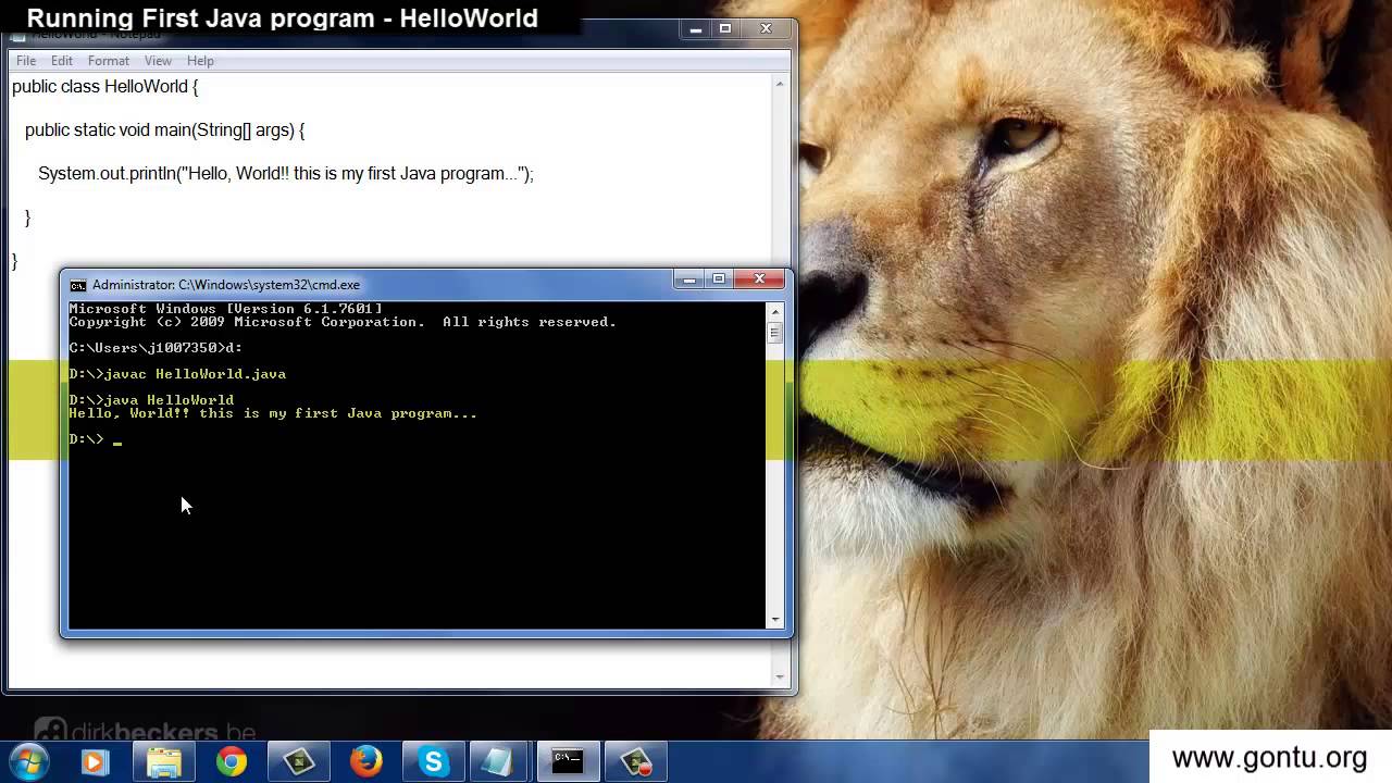Core Java Tutorial 04 - Running First Java program without Eclipse IDE - HelloWorld Java Program