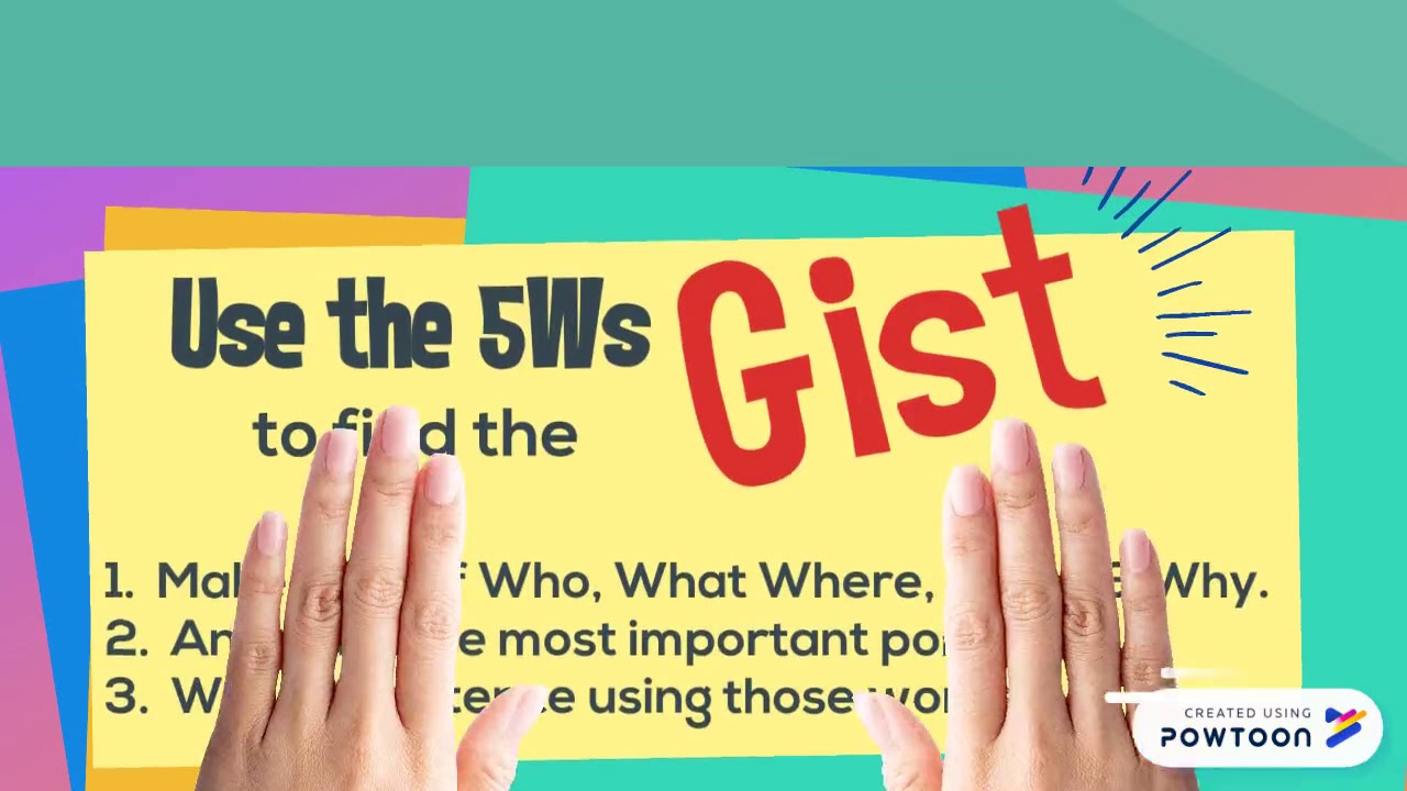 Summarize the Gist of a text using the 5 Ws
