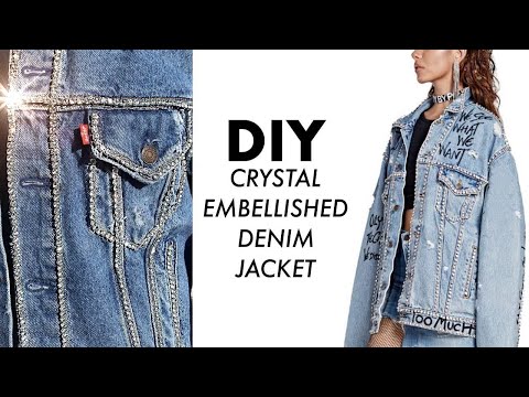 DIY: How To Make a CRYSTAL EMBELLISHED Denim Jacket! -By Orly Shani