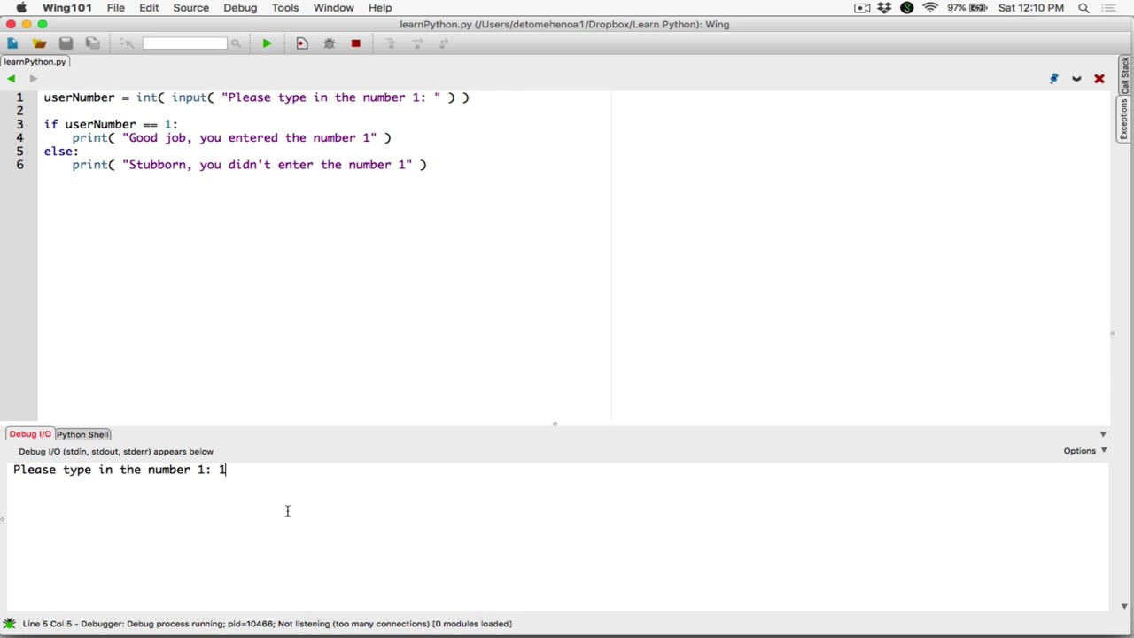 51. If-else statement example program - Learn Python