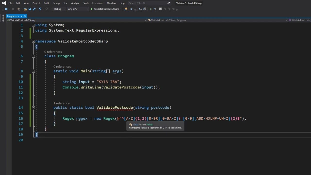 How to Validate a Postcode Using C#