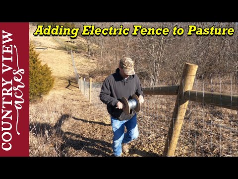Adding Electric Fence to our Pasture, so we can do rotational grazing.